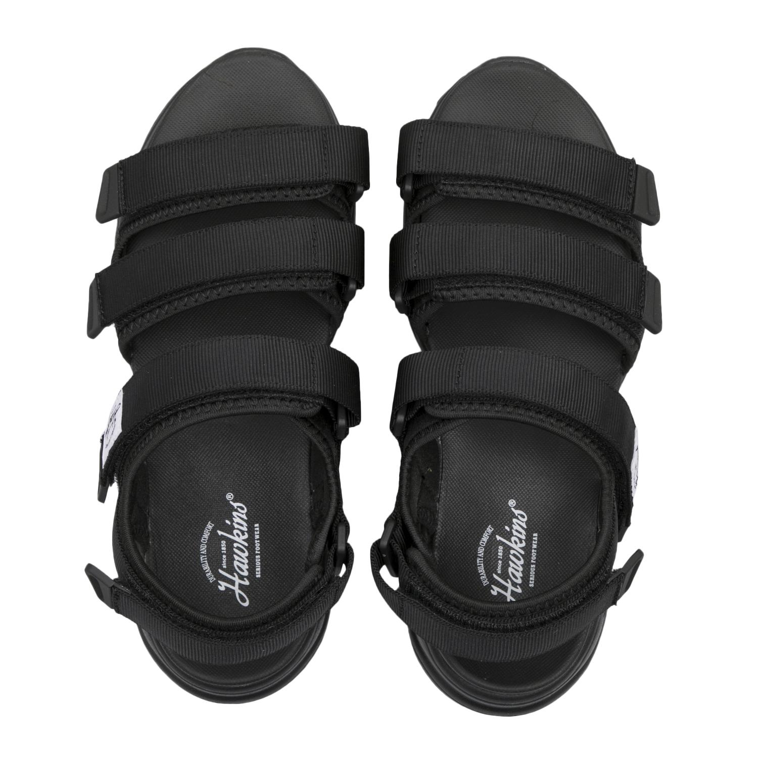【HAWKINS】 ホーキンス 3STRAP SNE SANDAL 3ストラップ サンダル HS13200 BLACK | ABC-MART ...