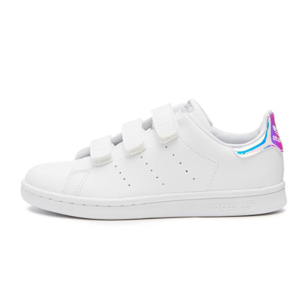 キッズ 【ADIDAS】 アディダス 17-21STAN SMITH CF C スタンスミス FX7539 FWWT/FWWT/SLMT ...