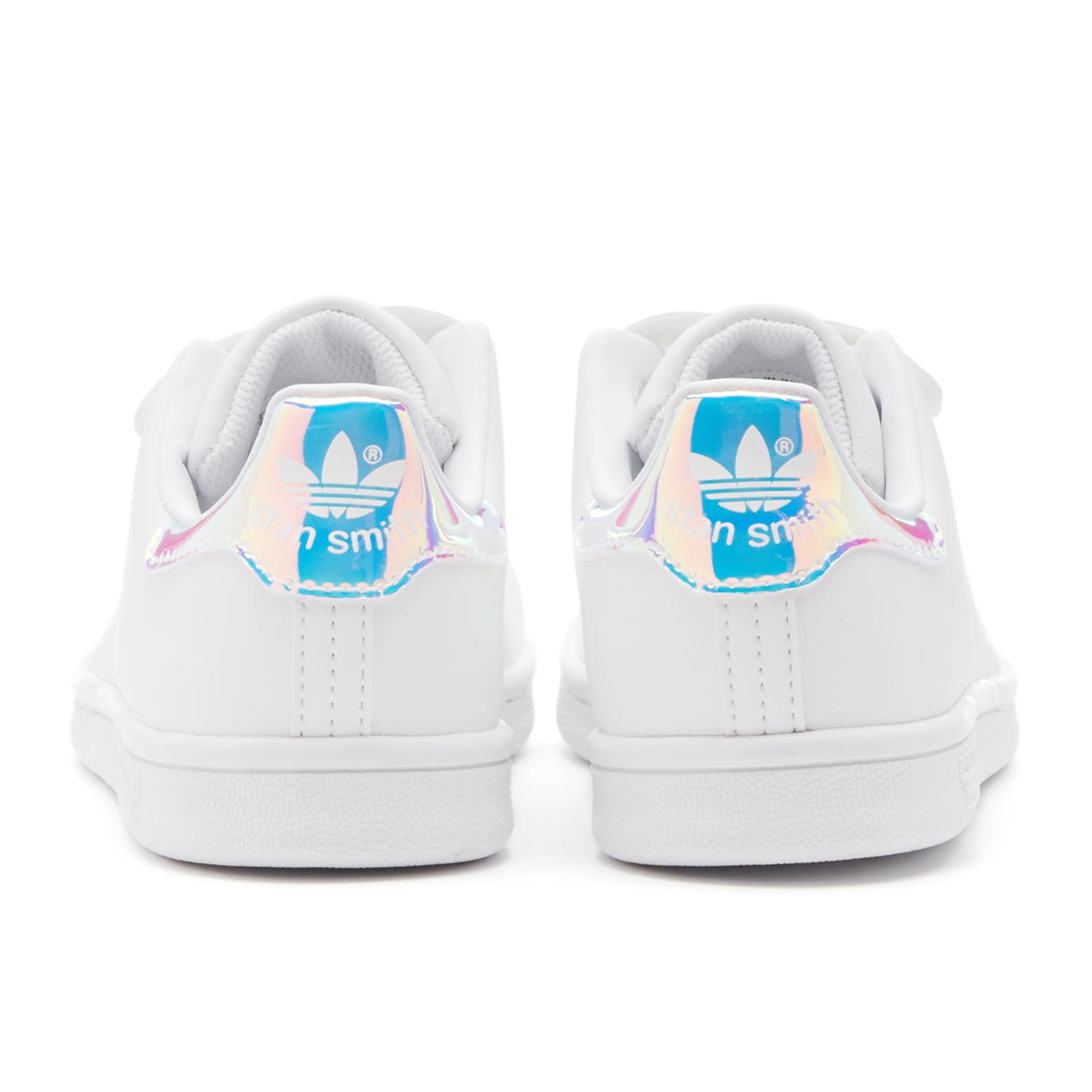 キッズ 【ADIDAS】 アディダス 17-21STAN SMITH CF C スタンスミス FX7539 FWWT/FWWT/SLMT ...