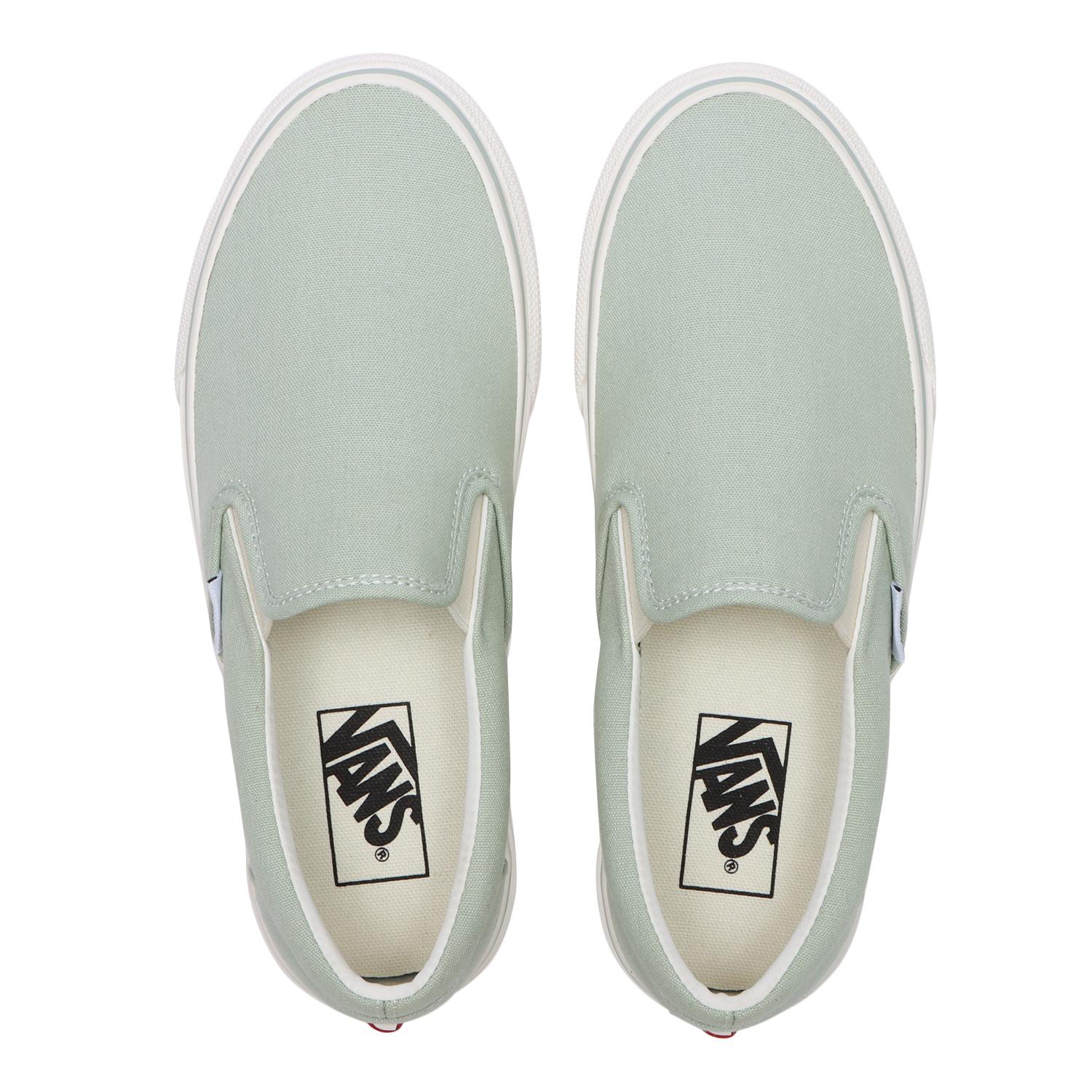 ≪VANS COLORS PACK≫ 【VANS】 ヴァンズ SLIP ON スリッポン V98CF COLORS B.GREEN/WHITE ...