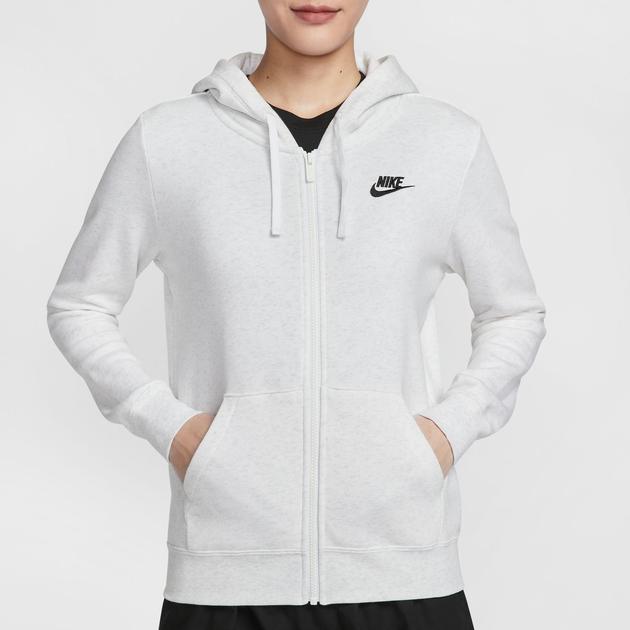 レディース 【NIKE】 ナイキ W CLUB FLC FZ HOODIE ST ロングスリーブ DQ5472 051B HTHR/BLK ...
