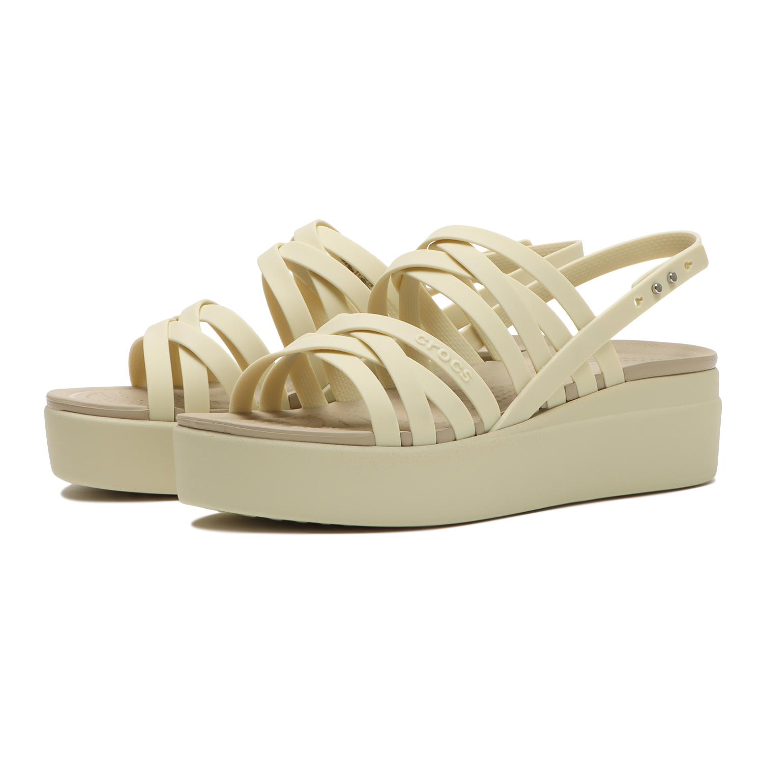【crocs】 クロックス BROOKLYN STRAPPY LOW WEDGE W クロックスブルックリン ストラッピー ロー ウェッジ ...