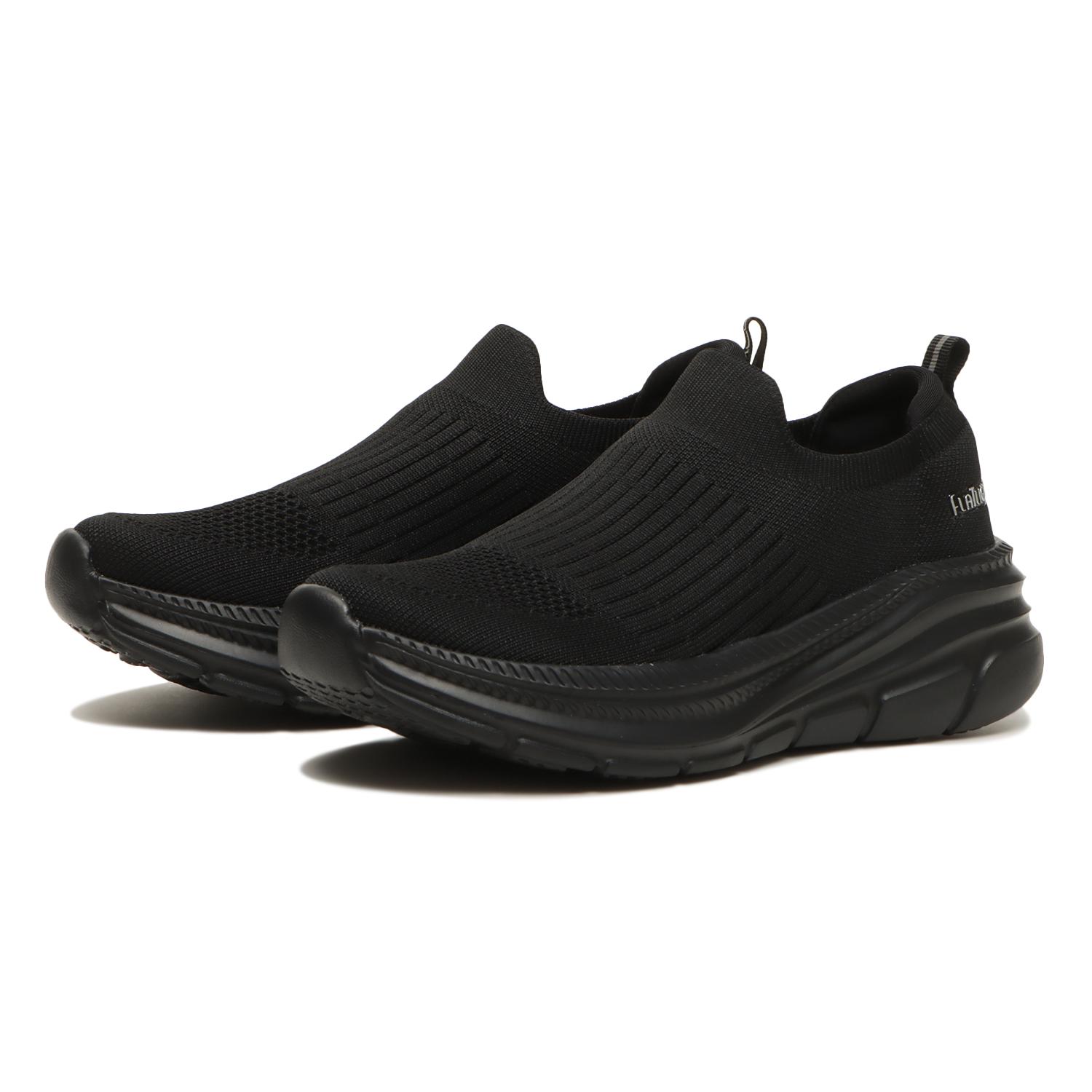 レディース 【ABC SELECT】 エービーシーセレクト PL KNIT SLIP ON スリッポン W1032 BLACK | ABC ...