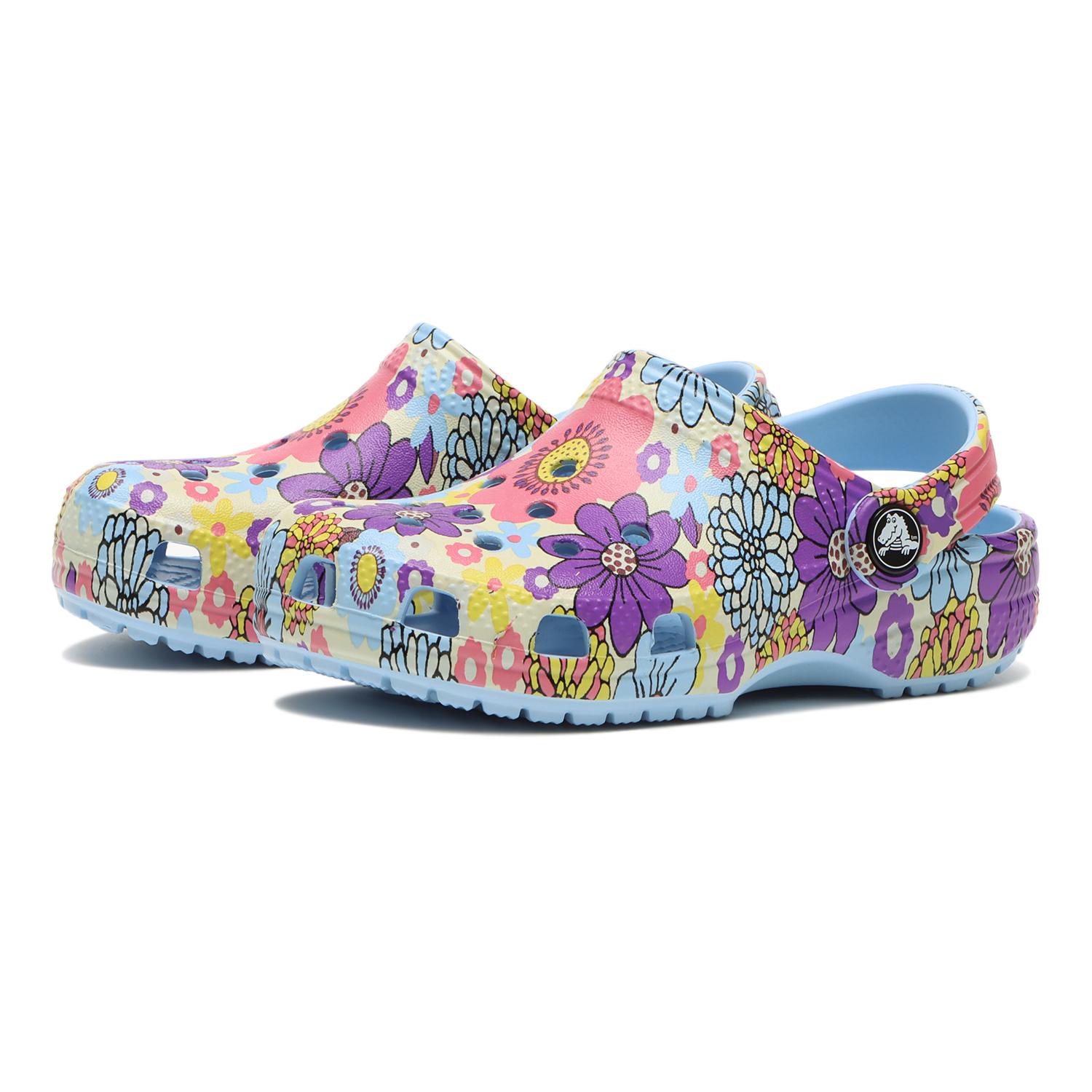 キッズ 【crocs】 クロックス 18-21 CLS RETRO FLORAL CLOG K クラシックレトロフローラルクロッグキッズ ...