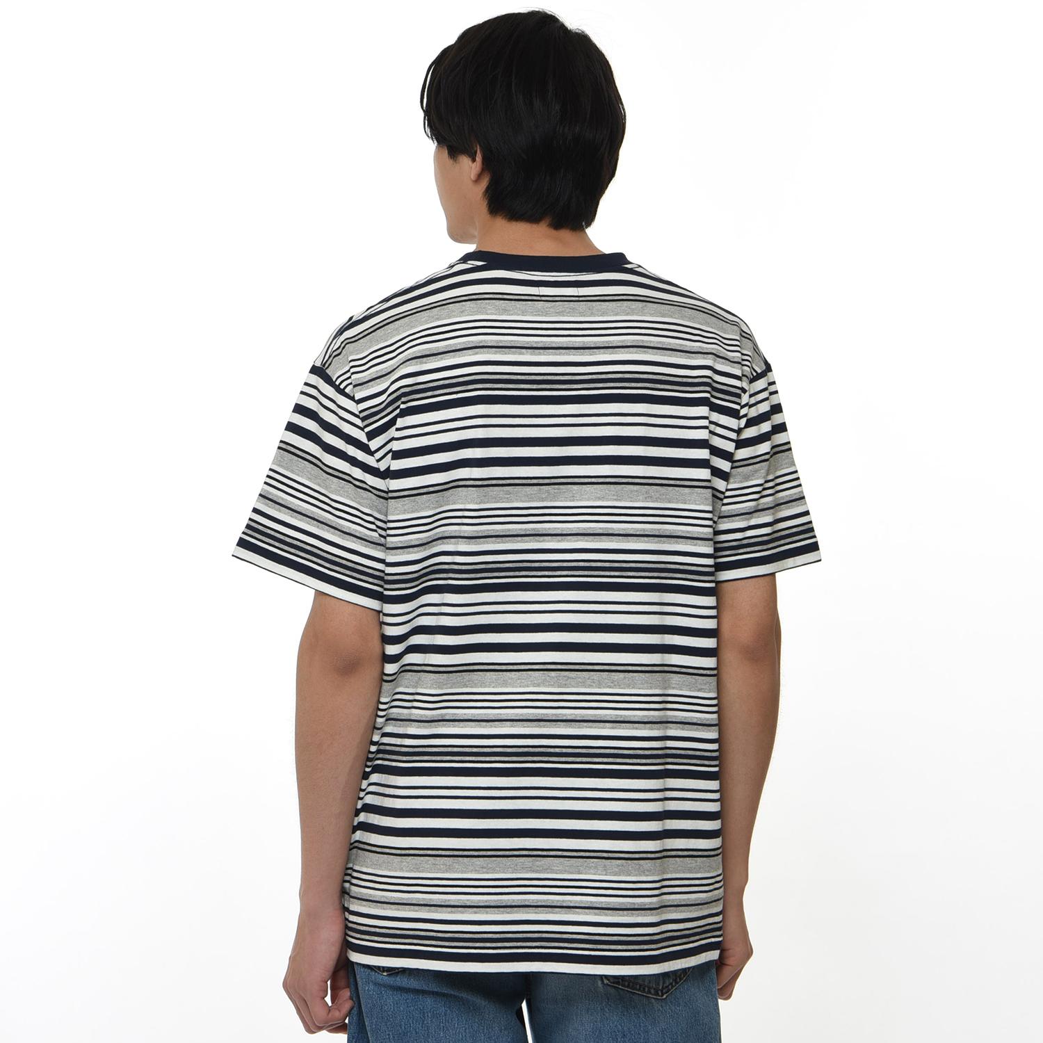 【VANS】 ヴァンズ M Border Pocket TEE ショートスリーブ 123K1011101 ABC-MART限定 NAVY ...