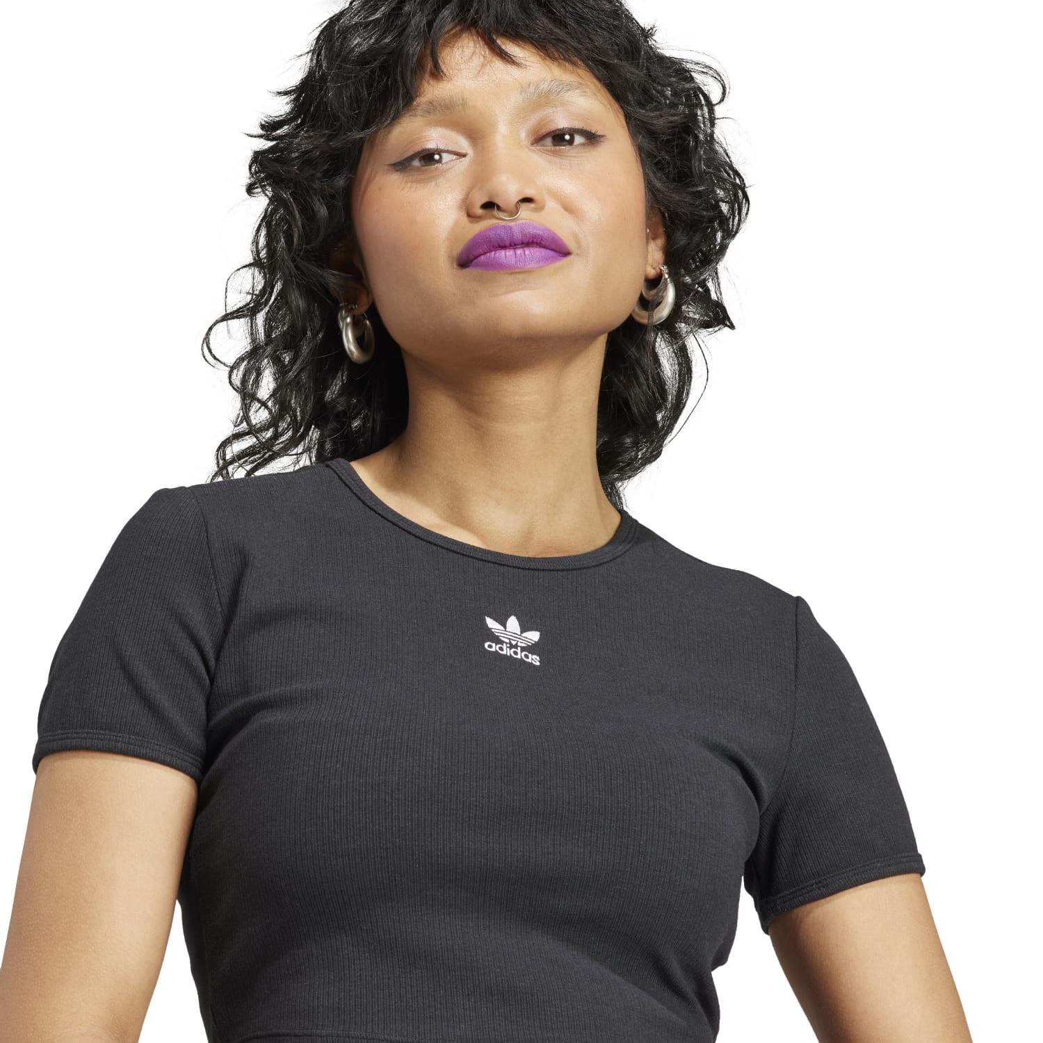 レディース 【adidas】 アディダス W RIB TEE ショートスリーブ II8057 BLACK | ABC-MART 【公式通販】