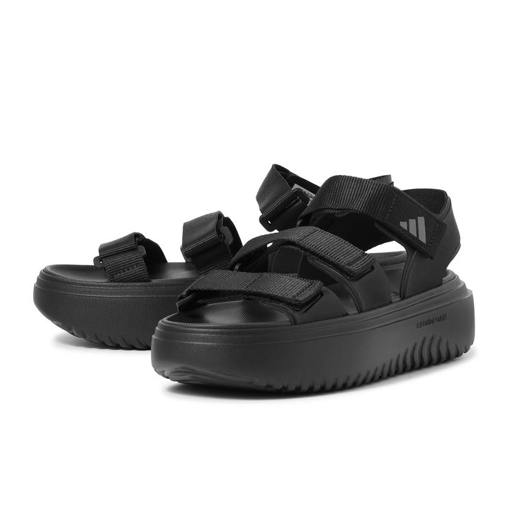 レディース 【ADIDAS】 アディダス SLYN SANDAL W スライン サンダル W IH6119 CORE/GREY/GREY ...